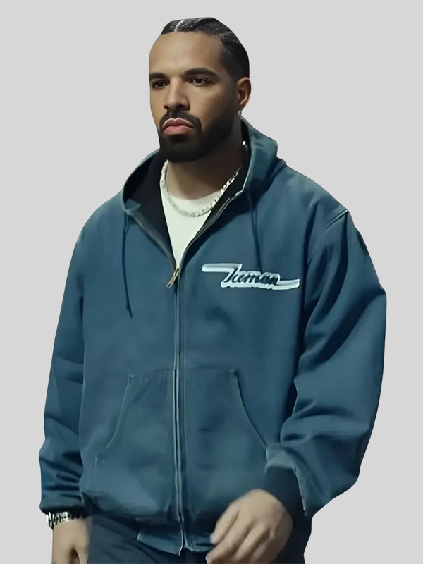 Drake Iceman Hooded Jacket | Iceman Blue Hooded Jacket Drake