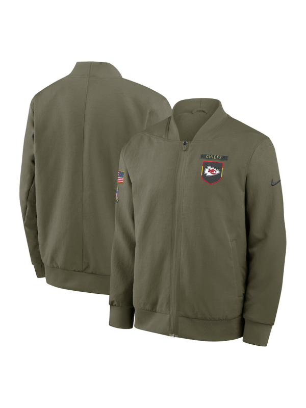 Kansas City Chiefs Nike 2025 Salute to Service Bomber Jacket