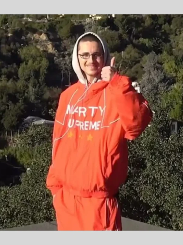 Timothee Chalamet Marty Supreme Orange Jacket Hoodie