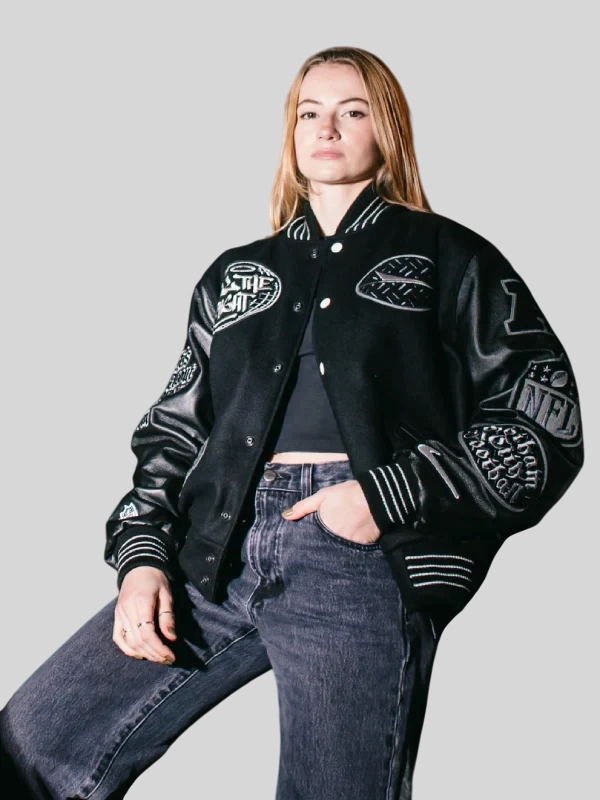 Buy All The Right x New York Jets Rivalry Jacket Black