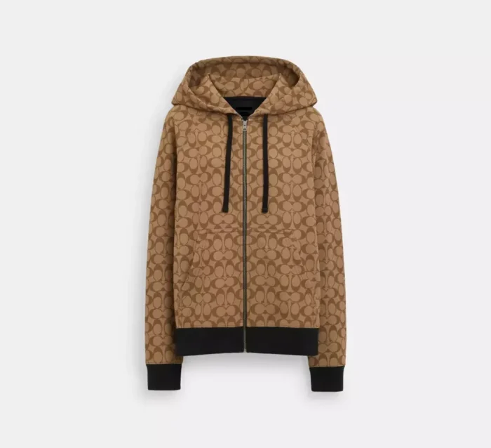 Buy Coach All Over Signature Zip Hoodie - Wonder Jackets